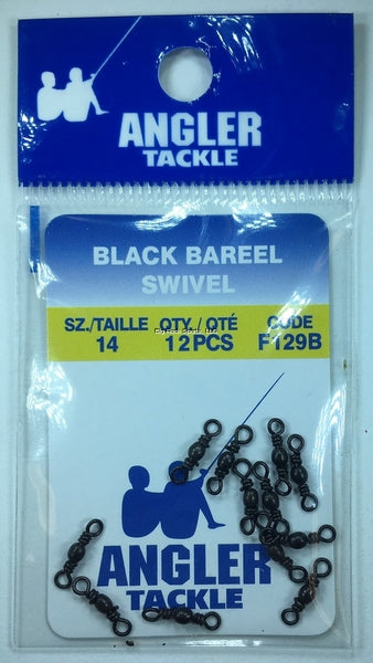 Angler Black Barrel Swivel – TW Outdoors