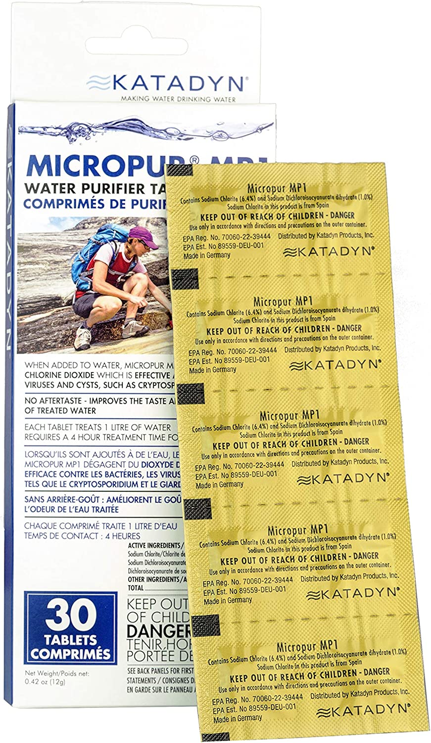Katadyn MicroPur MP1 Water Purification Tablets – TW Outdoors